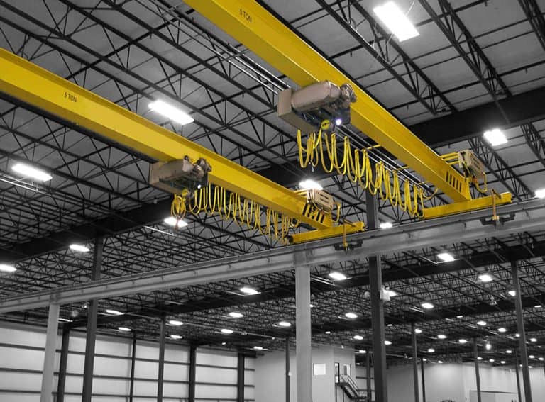 Lightweight design features of overhead traveling overhead crane trolleys